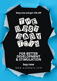 Baby toys poster template | Premium Editable Template - rawpixel