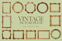 Vintage picture frame element set, | Premium Editable Design - rawpixel