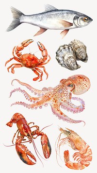 Editable fresh seafood market design | Premium Editable Design - rawpixel