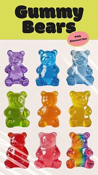 Editable gummy bear design element | Premium Editable Design - rawpixel