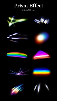 Editable prism effect design element | Premium Editable Design - rawpixel