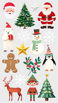 Editable Christmas paper cutout design | Premium Editable Design - rawpixel