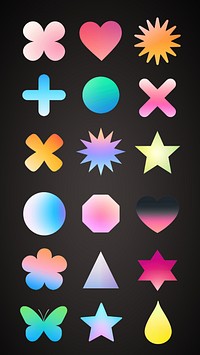 Editable gradient geometric shape design | Premium Editable Design ...