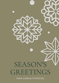 Season's greetings, editable greeting card | Free Editable Template ...