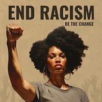 End racism Instagram post template | Free Photo - rawpixel
