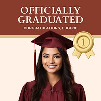 Officially graduated Instagram post template | Free Photo - rawpixel