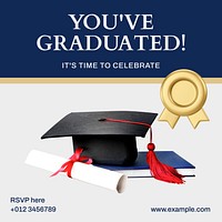 You've graduated Instagram post template | Free Photo - rawpixel