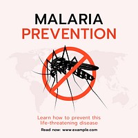 Malaria prevention Facebook post template | Free Photo - rawpixel