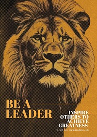 Be leader poster template | Free Photo - rawpixel