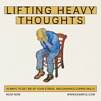 Lifting heavy thoughts Instagram post | Free Photo - rawpixel