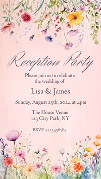 Reception invitation card template | Premium Photo - rawpixel