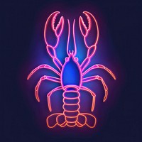 Lobster neon invertebrate chandelier. | Free Photo Illustration - rawpixel