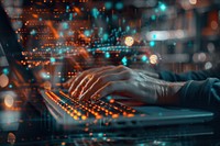 Holographic data person human. | Free Photo - rawpixel