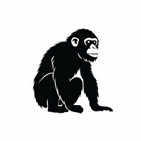 Monkey silhouette clip art wildlife | Free Photo Illustration - rawpixel