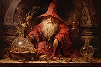 Wizard painting art man. | Premium Photo Illustration - rawpixel