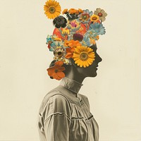 Mental illness flower person photo. | Free Photo Illustration - rawpixel
