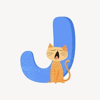 Letter J cute cat font | Free Photo Illustration - rawpixel