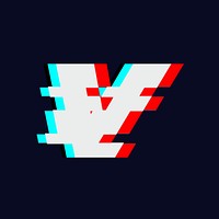 Letter v, glitch alphabet illustration | Free Photo Illustration - rawpixel