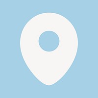 Location pin icon white shape | Free Photo Illustration - rawpixel