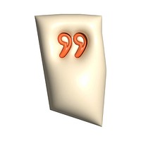 Quotation mark sing 3D alphabets | Free Photo Illustration - rawpixel