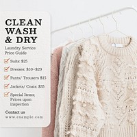 Laundry price list Facebook post | Free Photo - rawpixel