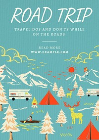 Road trip poster template | Free Photo - rawpixel