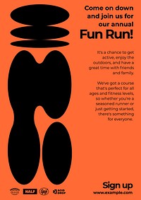 Fun run poster template | Free Photo - rawpixel