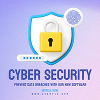 Cyber security Instagram post template | Free Photo - rawpixel