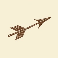 Hand-drawn brown arrow illustration | Free Photo Illustration - rawpixel