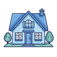 Charming blue house illustration | Free Photo Illustration - rawpixel