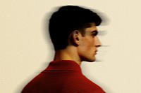 Blurred profile of man psd | Premium PSD - rawpixel