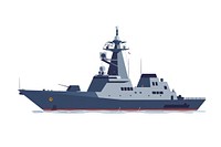 Modern navy warship vector illustration | Free Photo Illustration ...