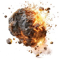 Exploding fiery asteroid in space | Free Photo - rawpixel