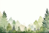 Watercolor forest border vegetation rainforest | Free Photo ...