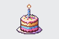 Pixelated birthday cake illustration | Free Photo Illustration - rawpixel