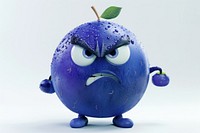 Angry animated blueberry character | Free Photo - rawpixel