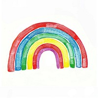 Colorful hand-drawn rainbow illustration | Free Photo Illustration ...