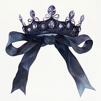 Elegant jeweled crown with ribbon | Free Photo Illustration - rawpixel