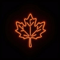 Glowing neon maple leaf illustration | Free Photo Illustration - rawpixel