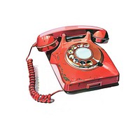 Vintage red rotary dial telephone | Free Photo Illustration - rawpixel