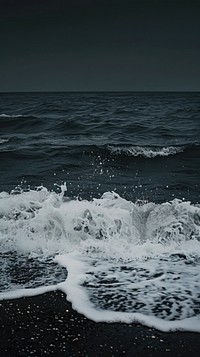 Dark beach wallpaper water nature | Free Photo - rawpixel