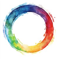 Watercolor rainbow circle art painting | Free Photo Illustration - rawpixel