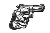 Hand holding revolver illustration | Free Photo Illustration - rawpixel