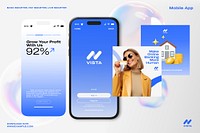 Social media post phone screen | Premium PSD Mockup - rawpixel