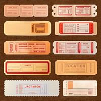 Vintage ticket stub design element | Free PSD - rawpixel