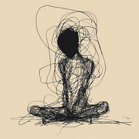 Mental breakdown drawing minimalist abstract. | Free Photo Illustration ...