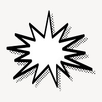 Comic explosion burst outline shape | Free Photo Illustration - rawpixel