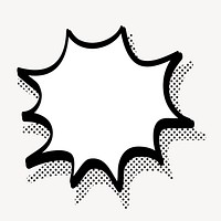 Comic explosion burst outline shape | Free Photo Illustration - rawpixel