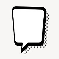 Comic rectangle speech bubble outline | Free Vector Illustration - rawpixel