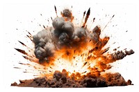 Explosion fire white background destruction. | Premium Photo - rawpixel